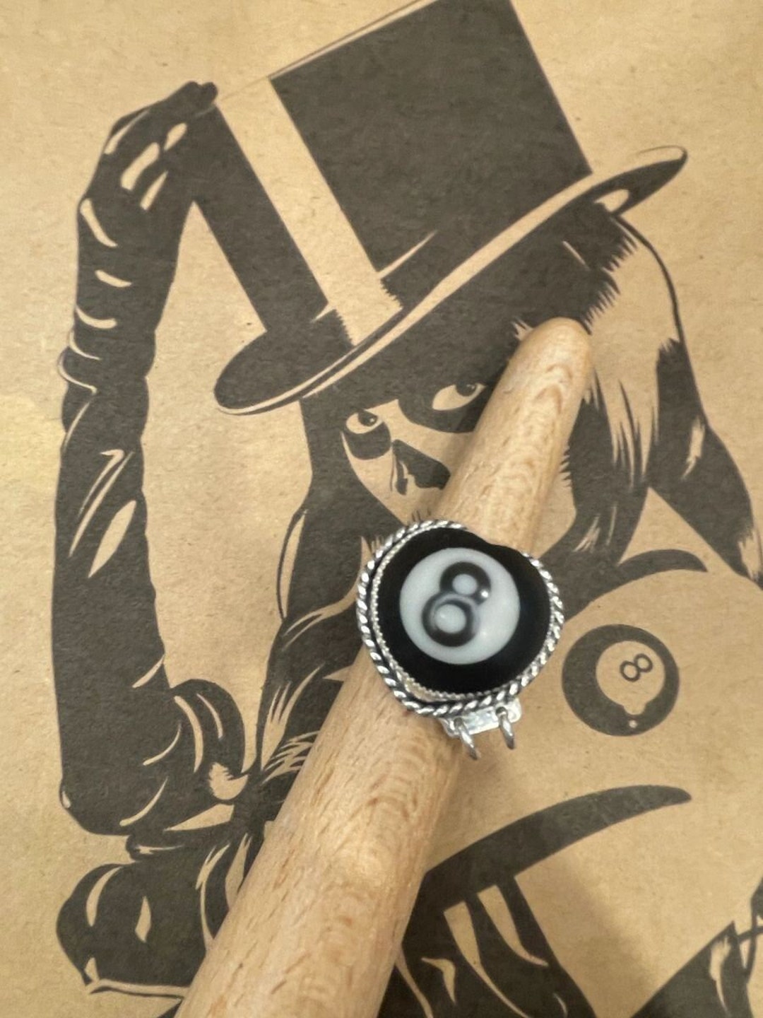 Sugar-billiard 8-ball Billiard Heart Shaped Ring - Etsy