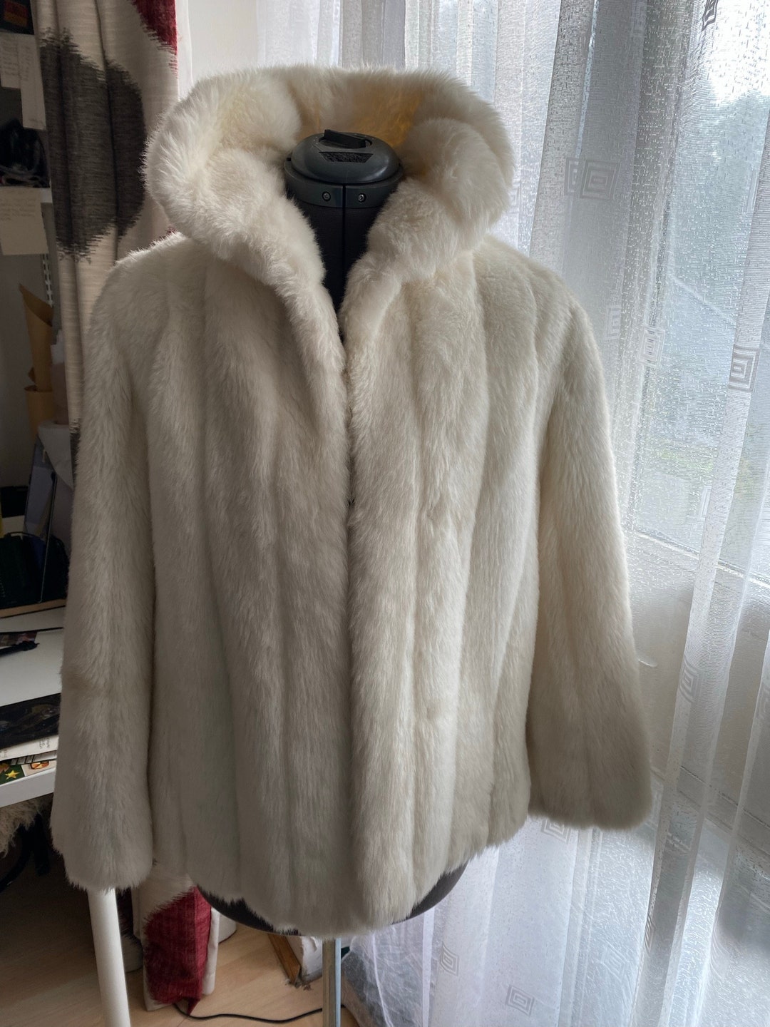 Astraka Ivory White Faux Coat british Made. - Etsy UK