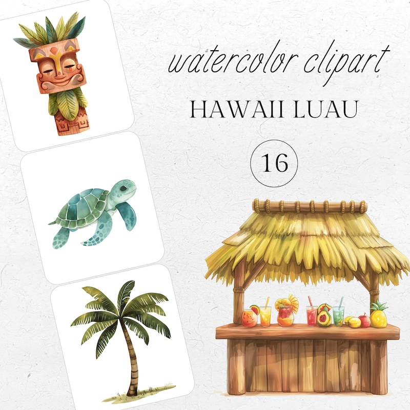 Luau Clipart - Etsy