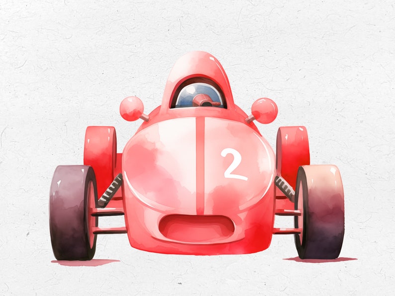 Watercolor Racing Cars Clipart Png, Cute Vintage Cars Watercolor, Race ...