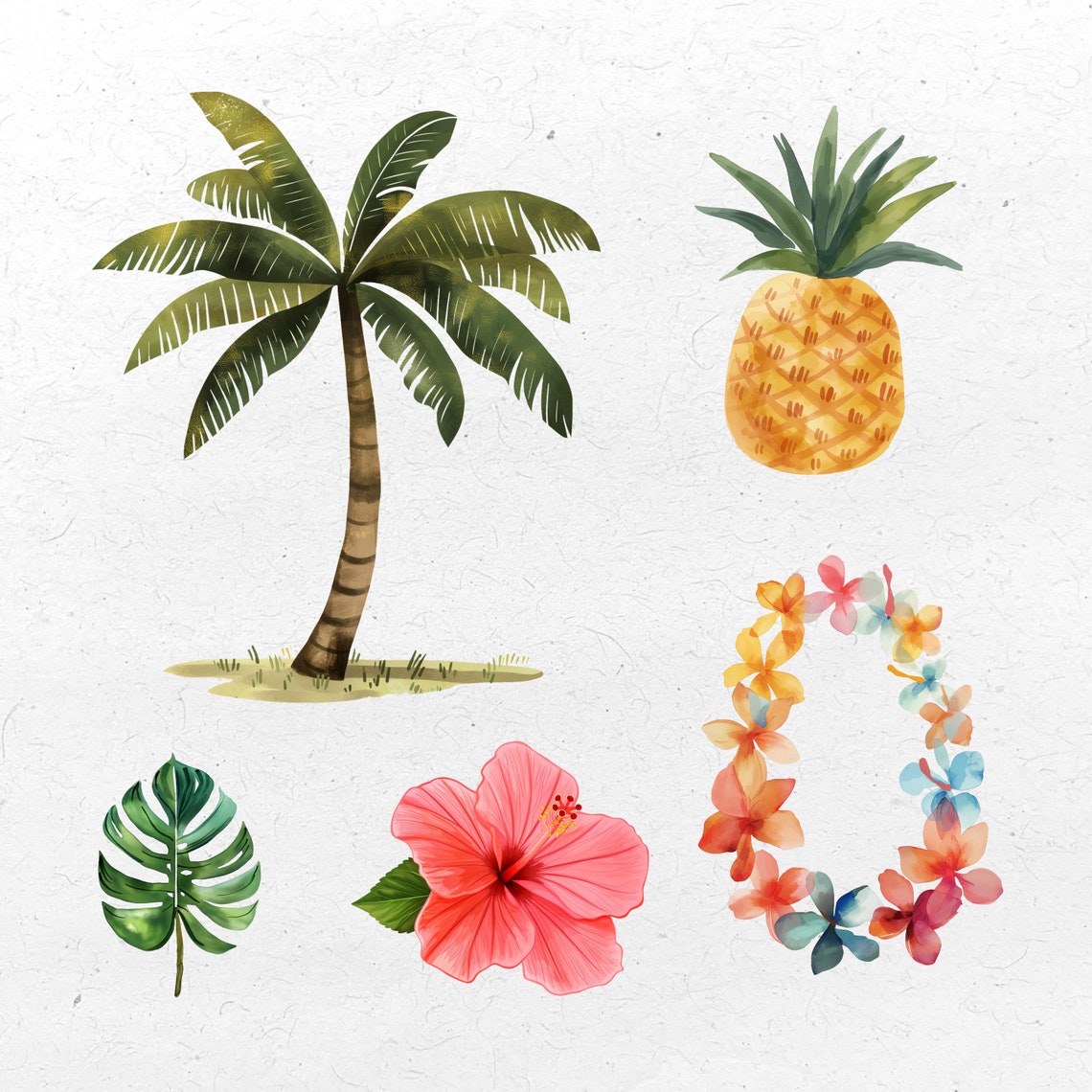 Luau Clipart, Tropical Luau Clipart, Hawaiian Luau Clipart, Tiki ...
