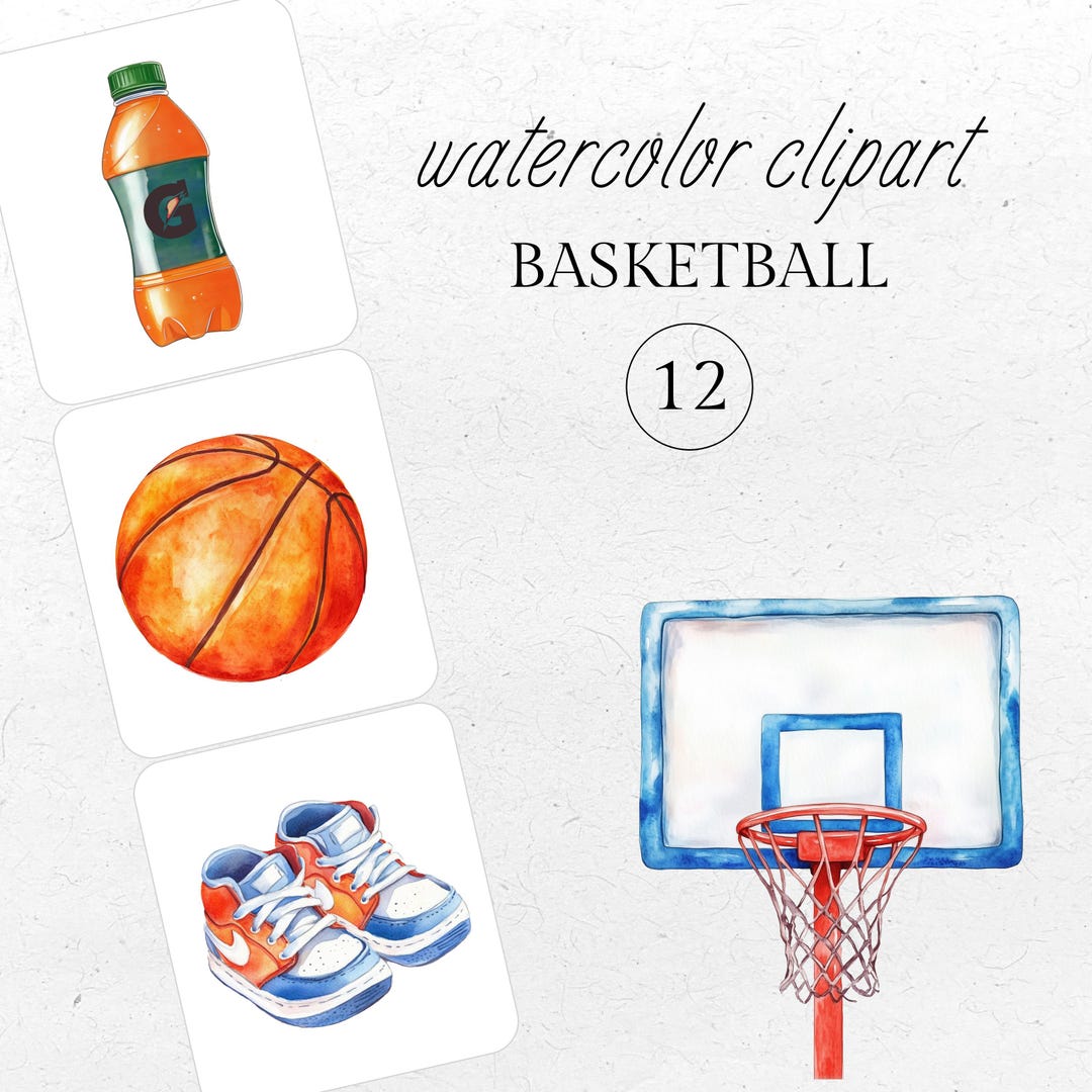 Basketball Clipart Set: March Madness, Game Day PNG (commercial License ...