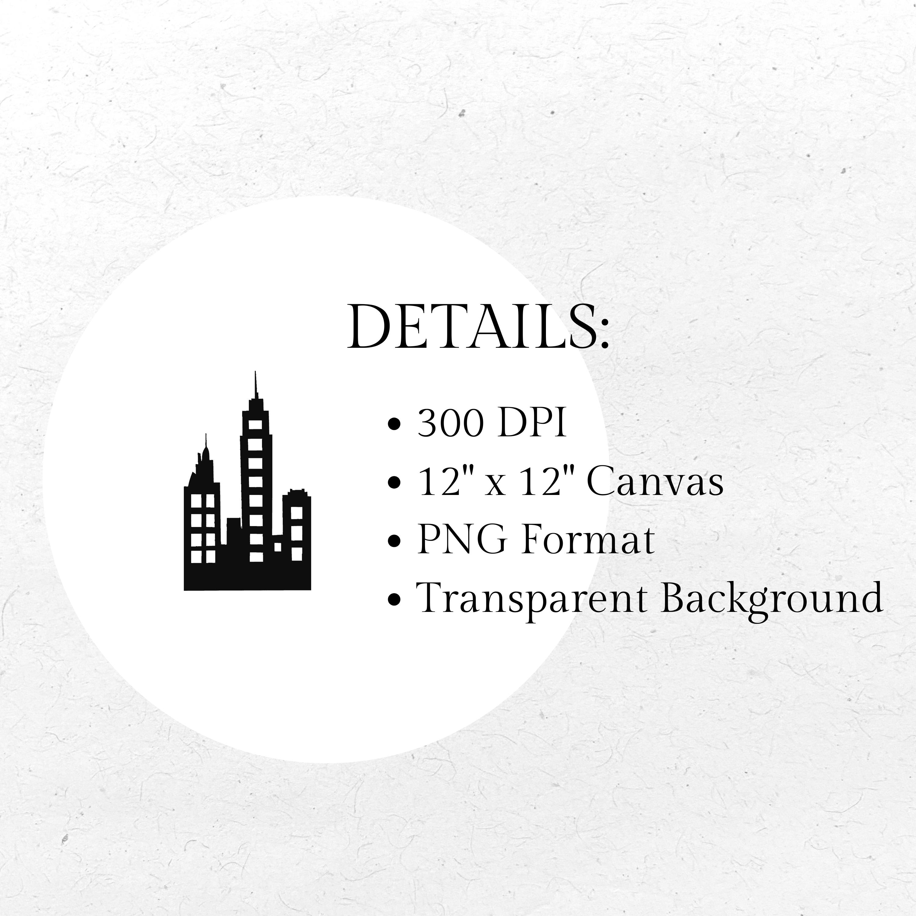 Superhero City Skyline Clipart: Buildings PNG, SVG (digital Download ...