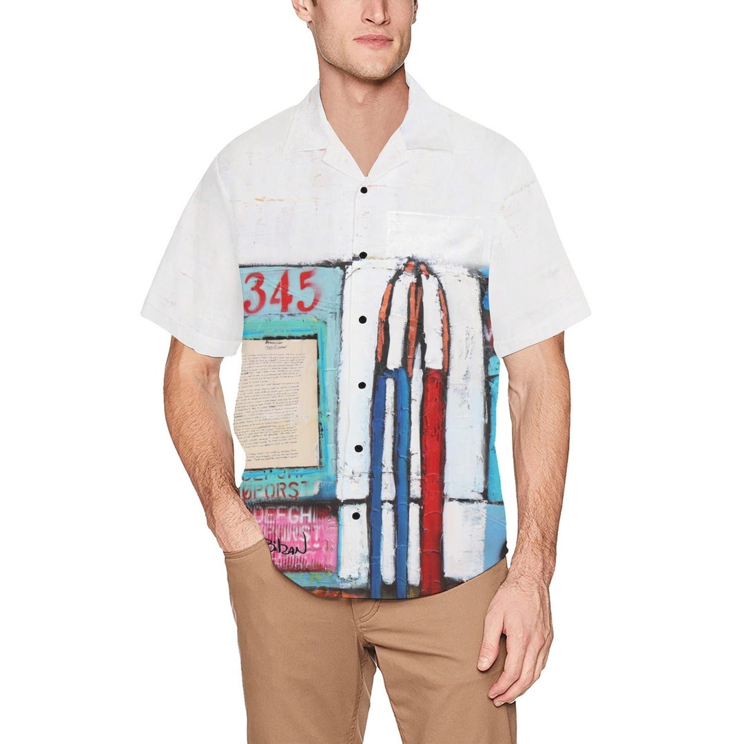 MY FEARLESS LEADER Men's All Over Print Hawaiian Shirt With Chest ...