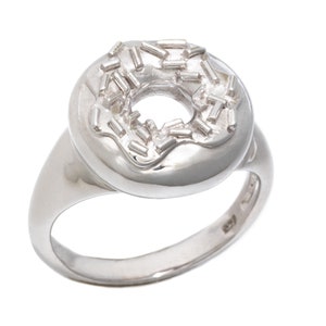 Sprinkle Doughnut Sterling Silver Ring - Foodie Jewelry Gift - Etsy