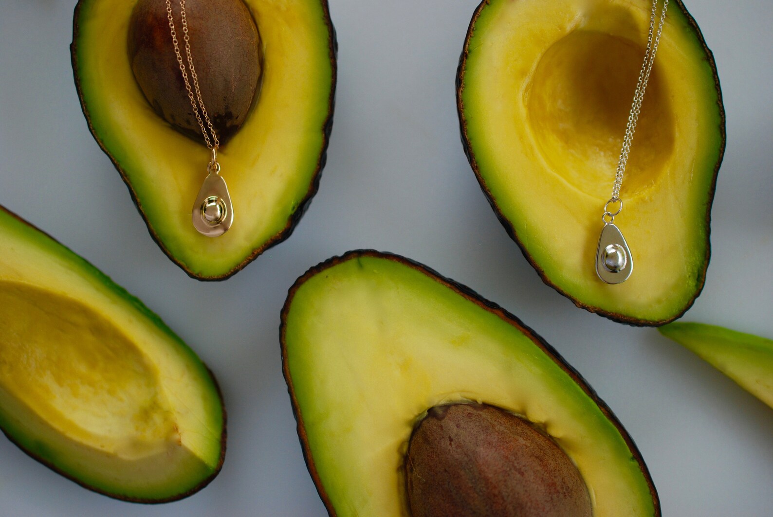 Avocado Necklace Yellow Gold Plated by Delicacies Jewelry - Etsy