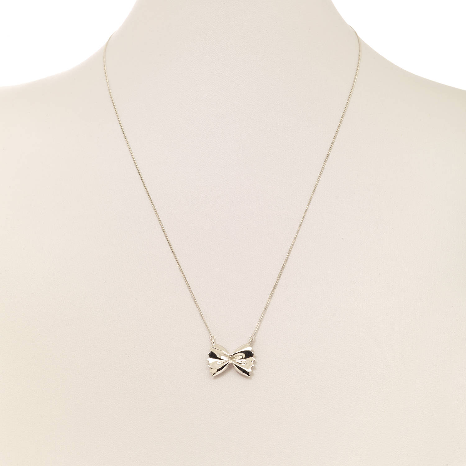 Sterling Silver Farfalle Pasta Necklace – Foodie Jewelry - Etsy