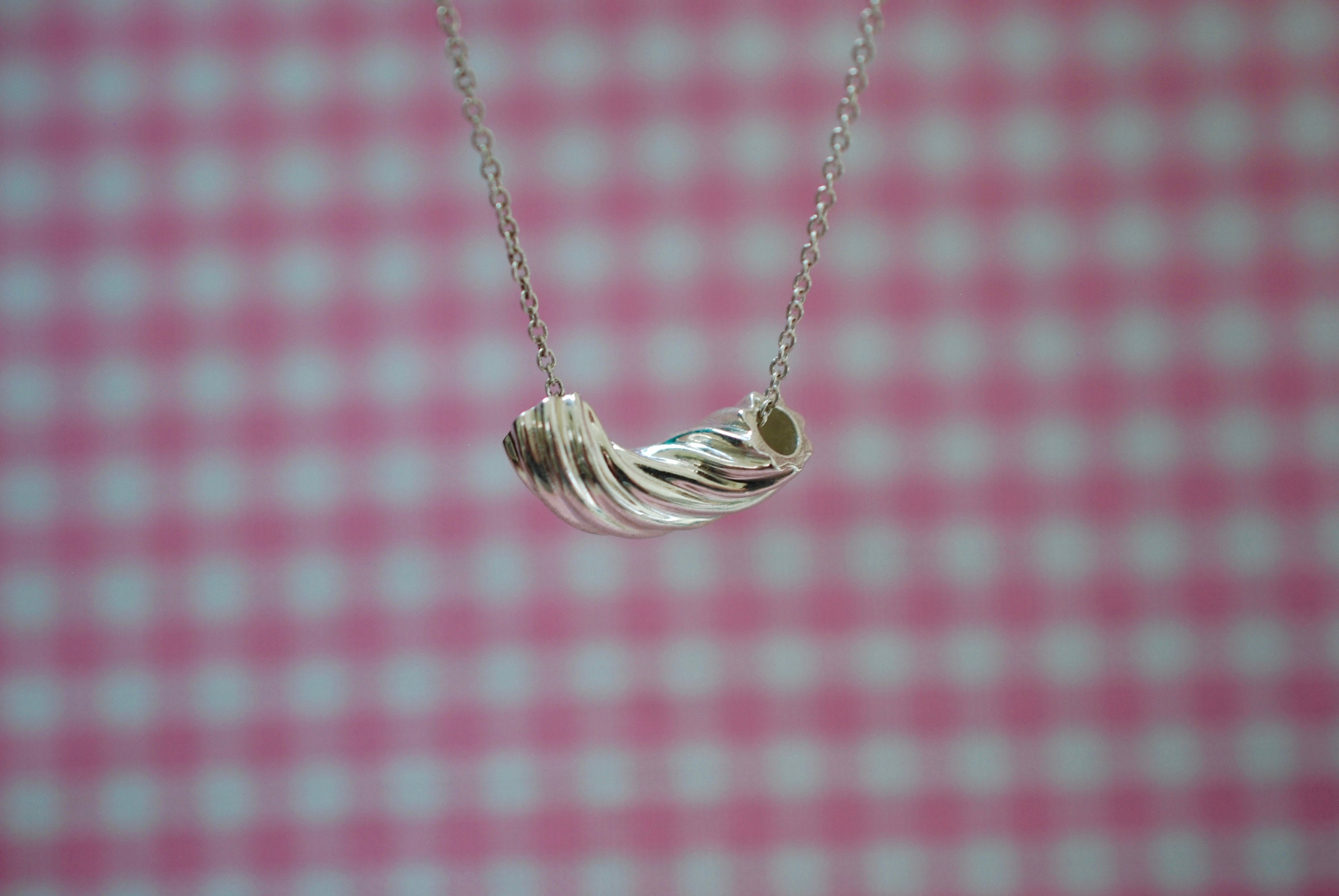 Elbow Macaroni Pasta Necklace Sterling Silver by Delicacies Jewelry ...