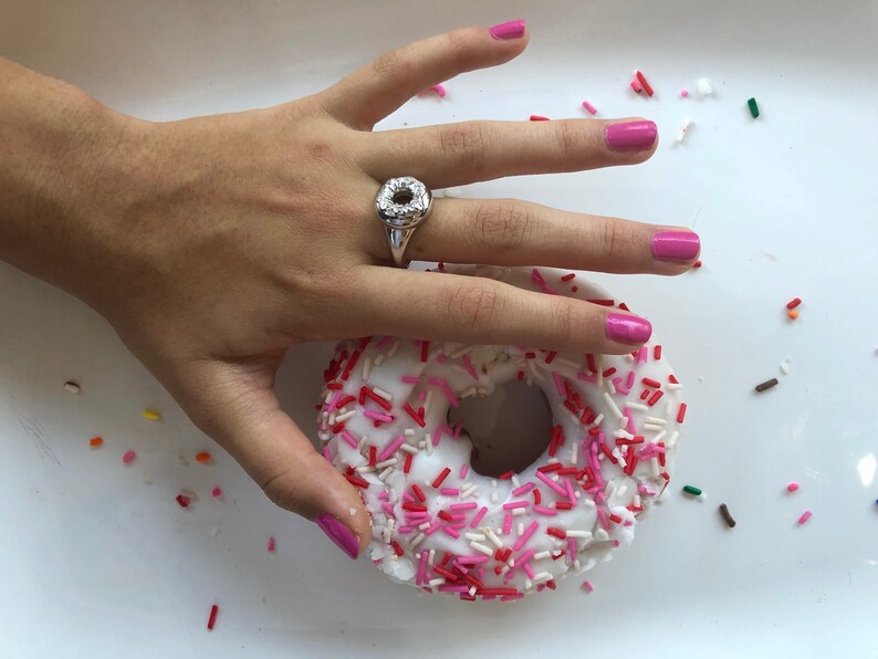 Sprinkle Doughnut Ring Sterling Silver by by Delicacies - Etsy