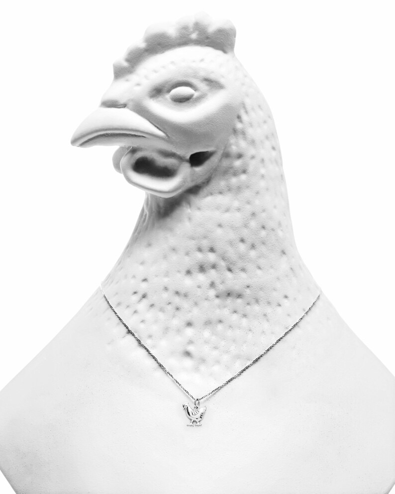 Sterling Silver Chicken Necklace – Foodie Gift, Hunger Relief - Etsy