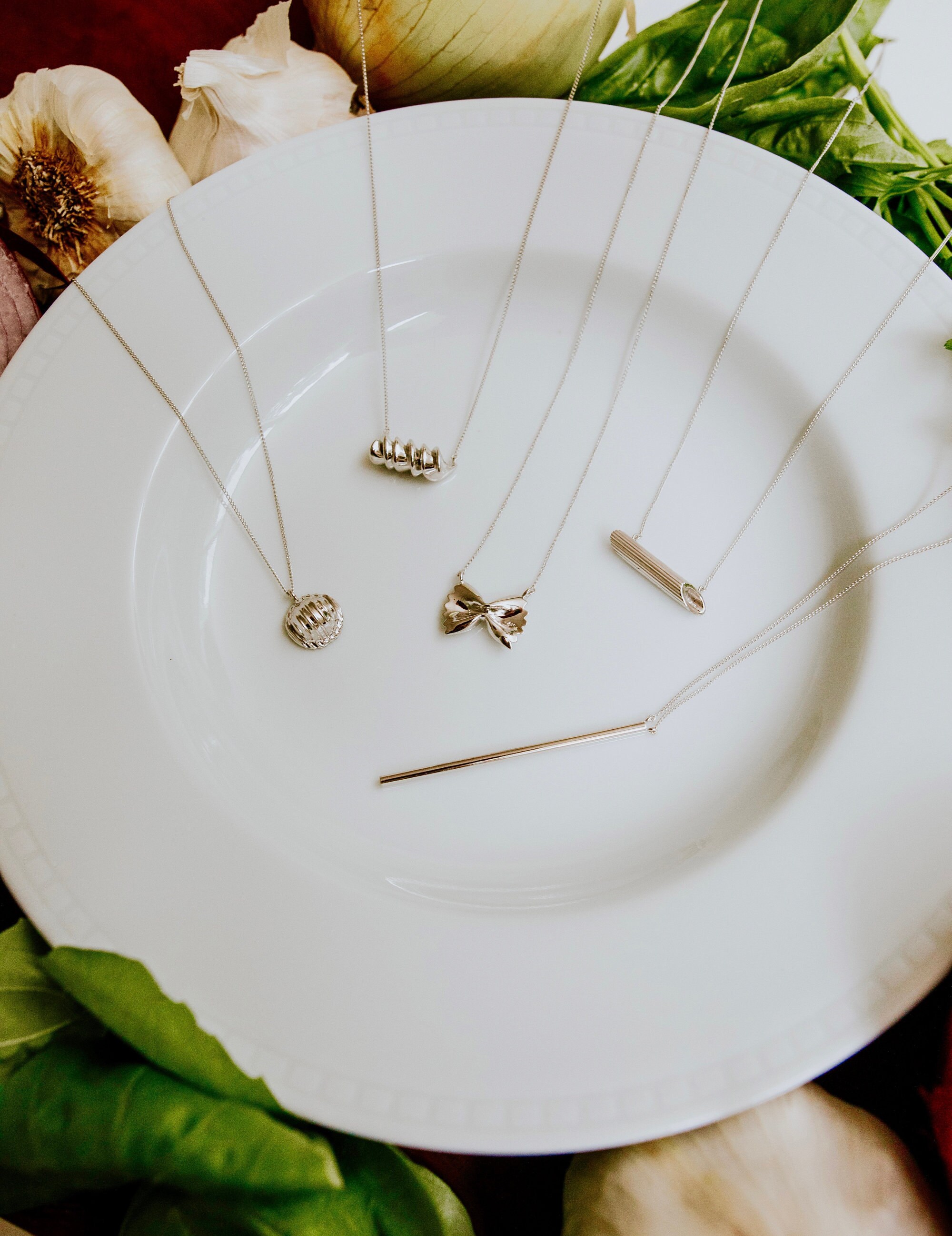 Rotini Pasta Necklace, Sterling Silver, by Delicacies Jewelry - Every ...
