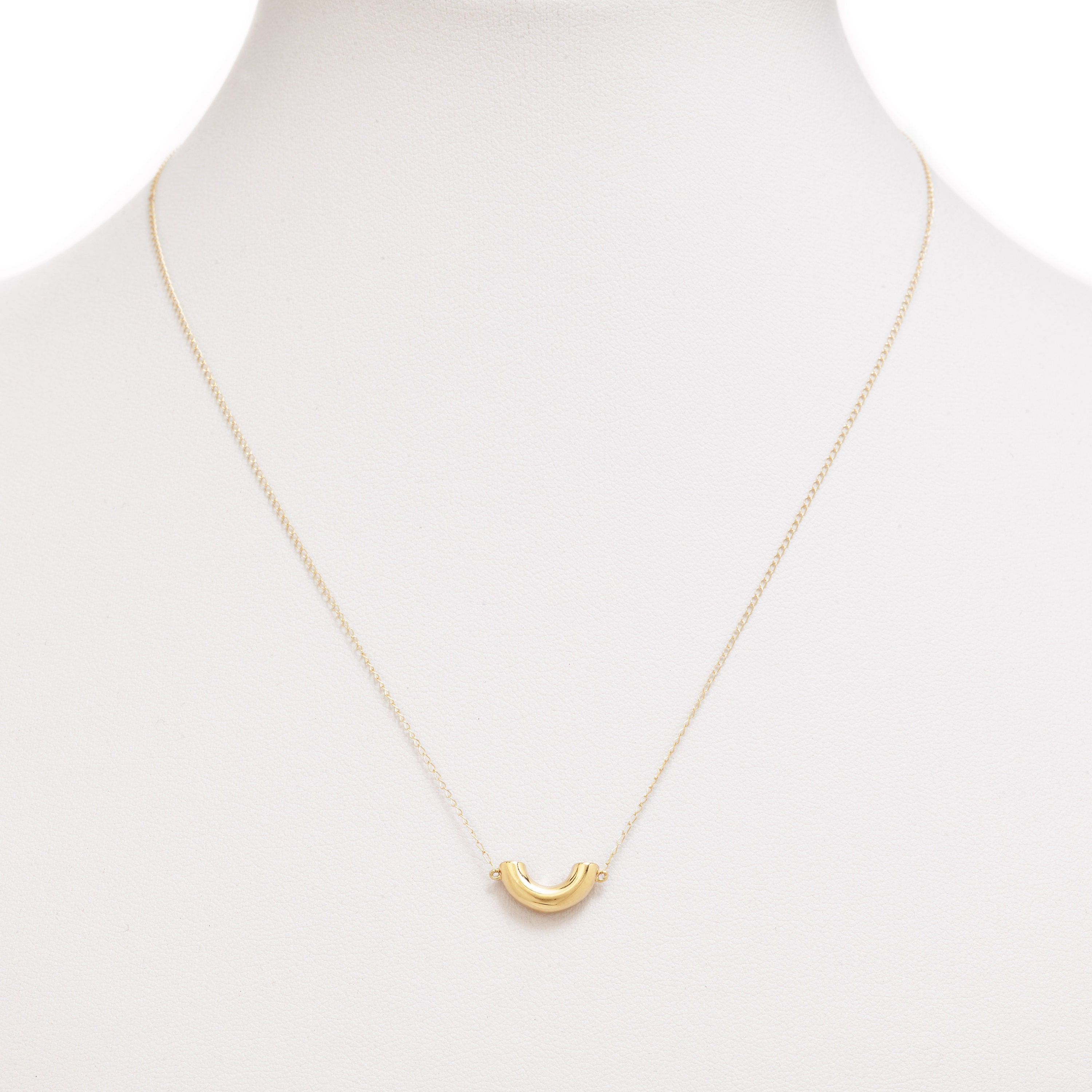 Mini Macaroni Necklace, Gold Plated Silver, Foodie Gift - Etsy