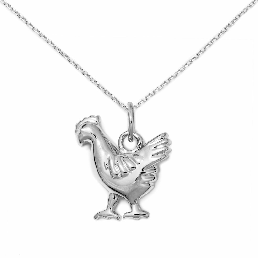 Chicken Necklace Sterling Silver by Delicacies Jewelry - Every Purchase ...
