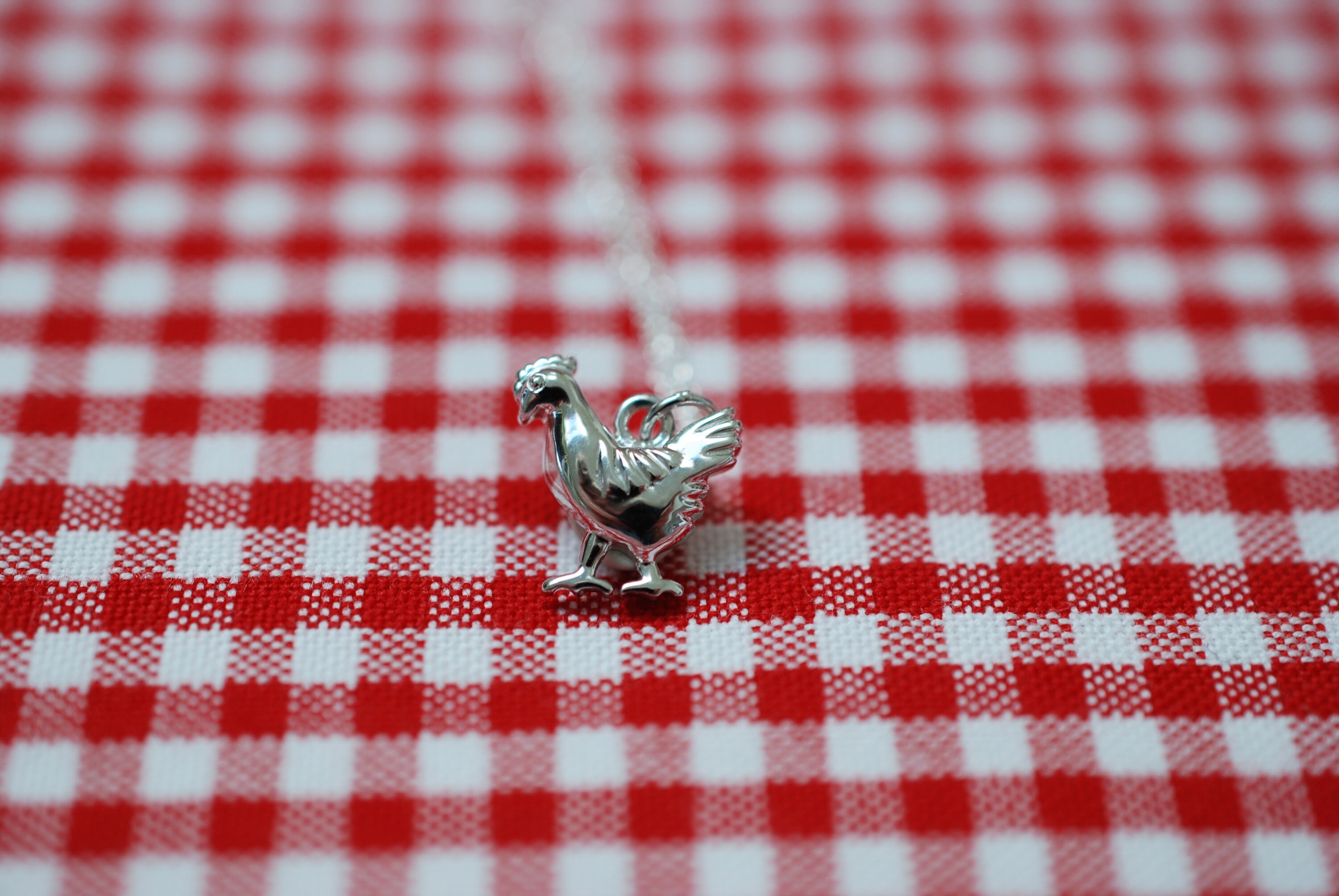 Chicken Necklace Sterling Silver by Delicacies Jewelry Every | Etsy