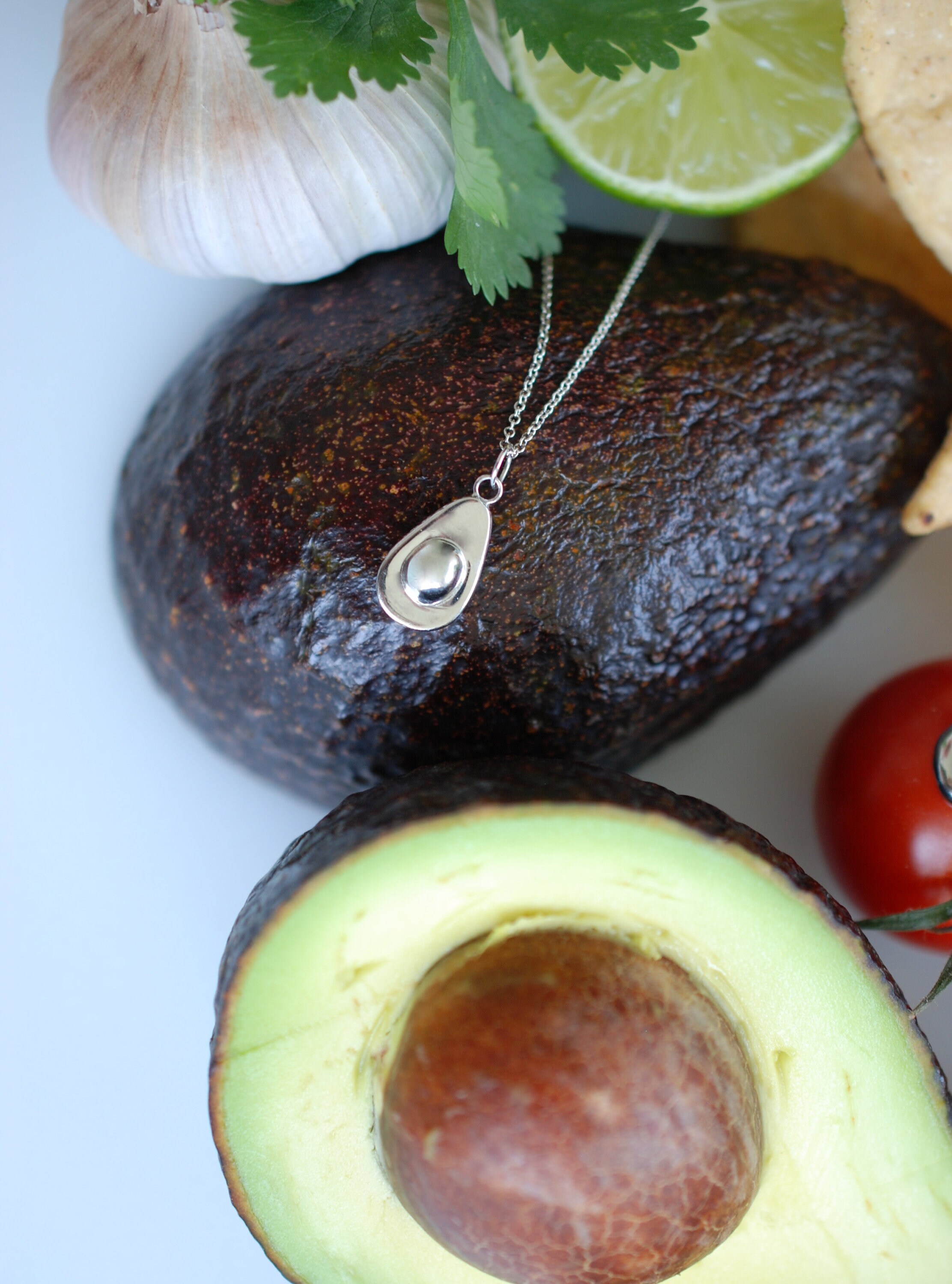 Avocado Necklace Sterling Silver by Delicacies Jewelry Every | Etsy