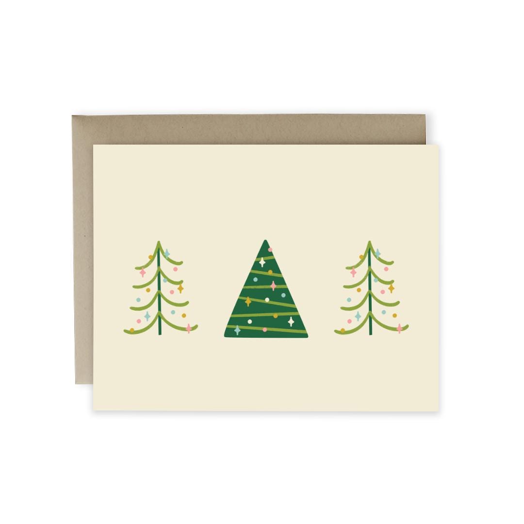 Christmas Trees Card - Etsy