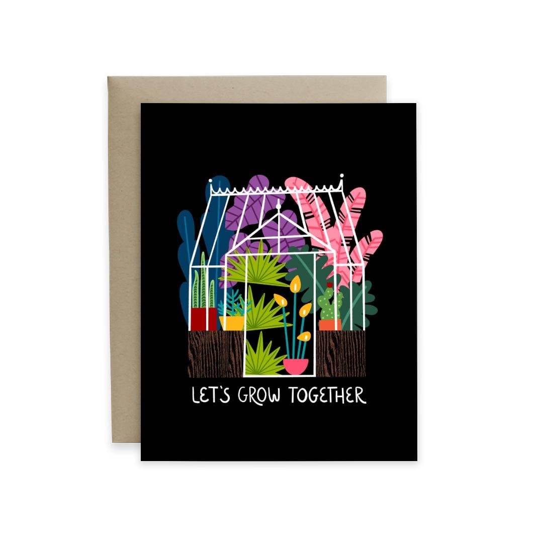 Greenhouse Card | Grow Together Card | Botanical Card - Etsy