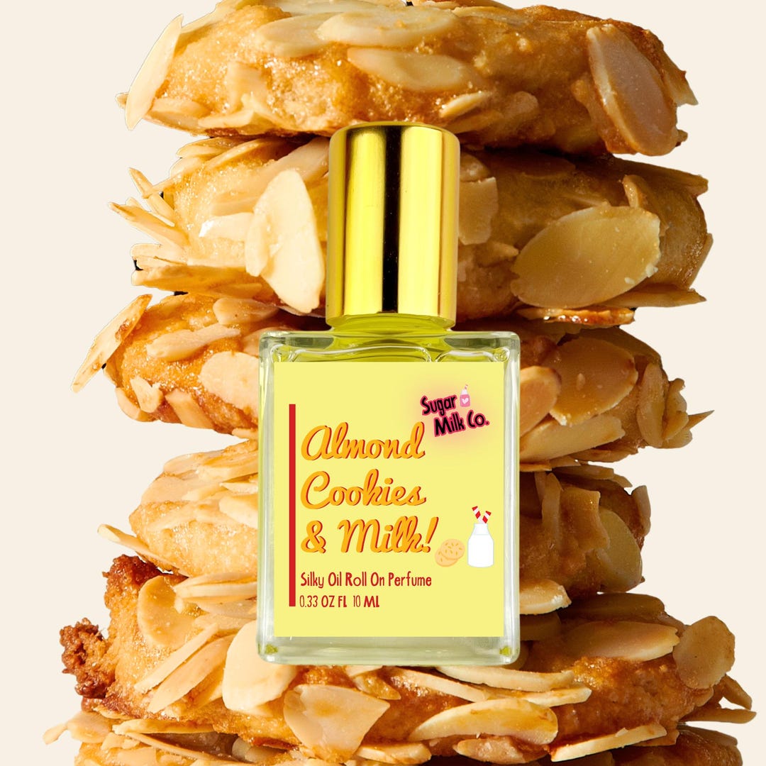 Almond Cookies and Milk Roll on Perfume- Vegan, Oil Perfume - Etsy