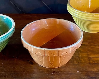 Vintage Green Watt Pottery Swirl Mixing Bowl - Etsy