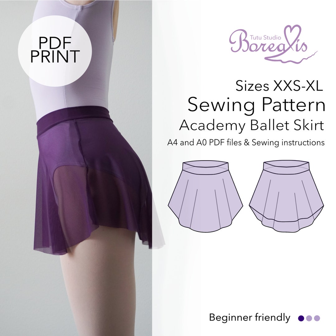 SEWING PATTERN | Academy Ballet Skirt Instant Download PDF Print - Etsy
