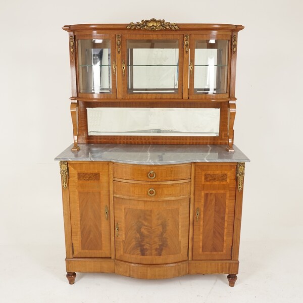 Antique Marble Top Buffet - Etsy