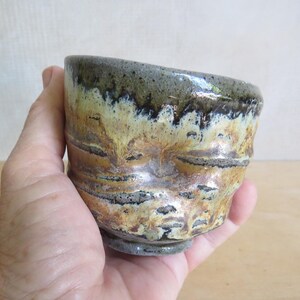 Wood Soda Fired Ceramic Yunomi Cup: Handbuilt Pottery Sake Shot - Etsy