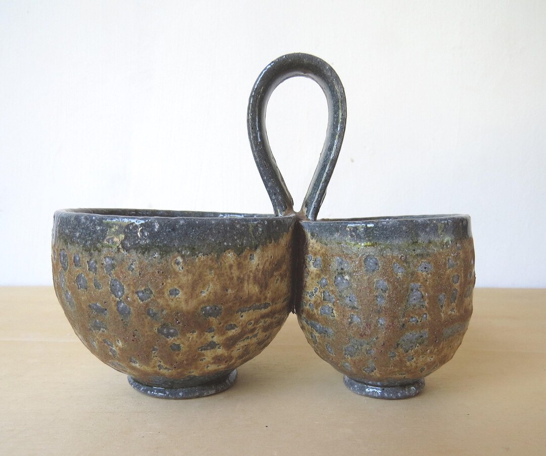 Ceramic Condiment Caddy, Wood and Soda Fired - Etsy
