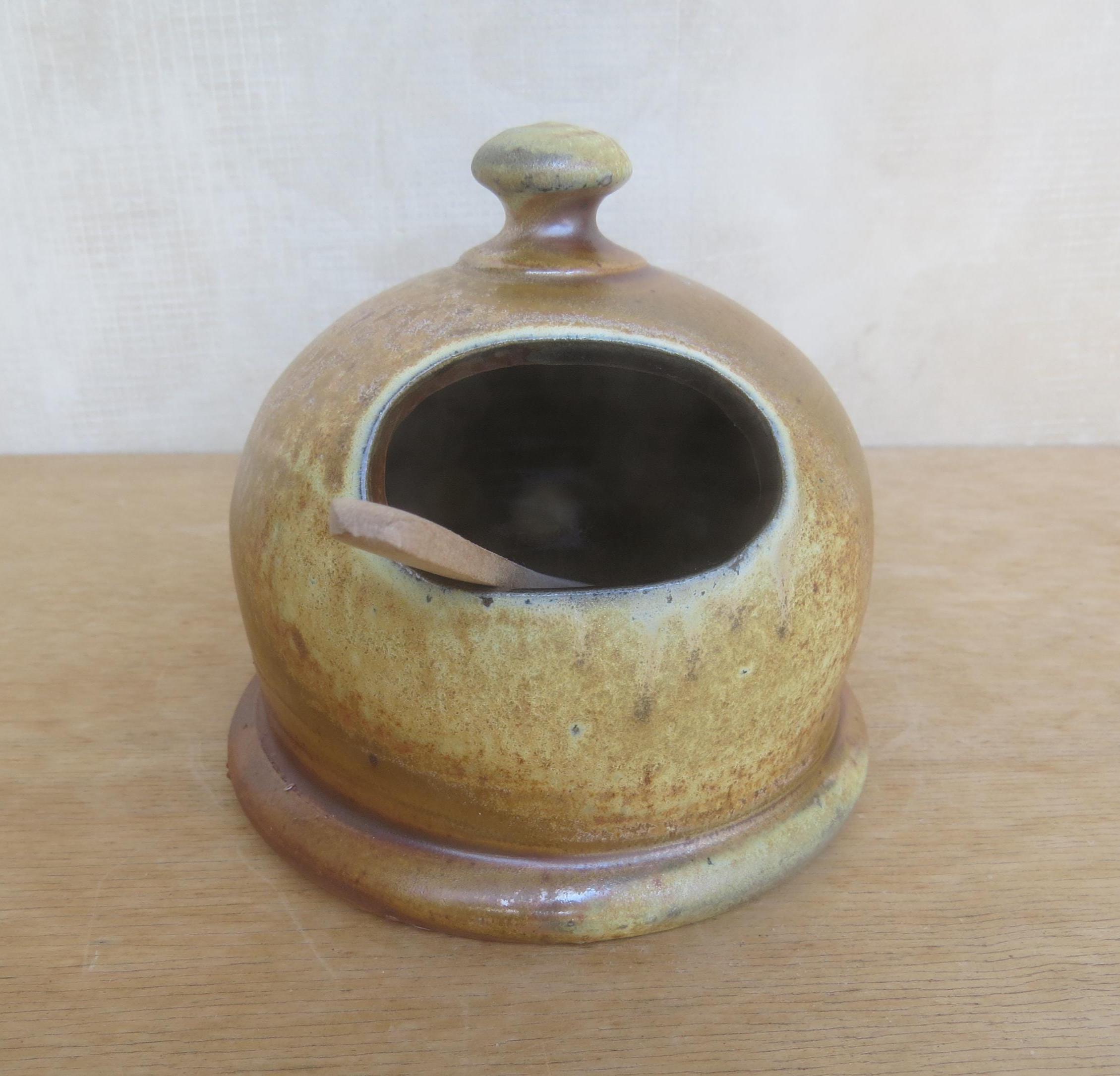 Ceramic Salt Cellar// Salt Pig // Sugar Bowl// Wood and Soda Fired ...