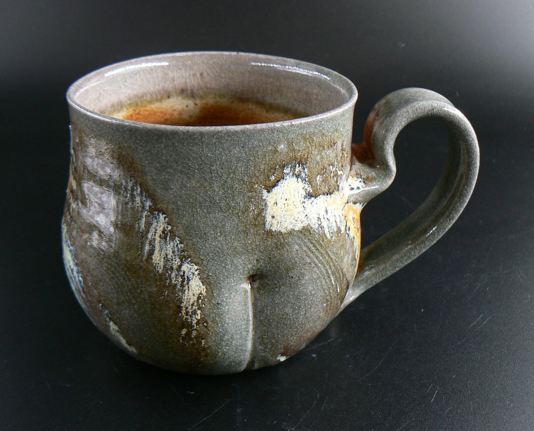 Large Handmade Ceramic Mug, Wood and Soda Fired Pottery, 13 Oz - Etsy