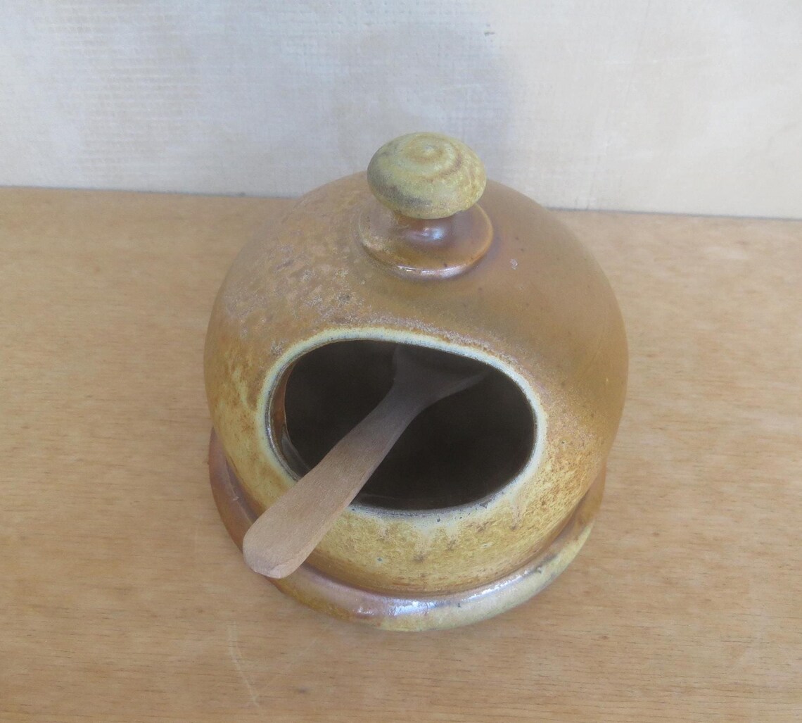 Ceramic Salt Cellar// Salt Pig // Sugar Bowl// Wood and Soda Fired ...