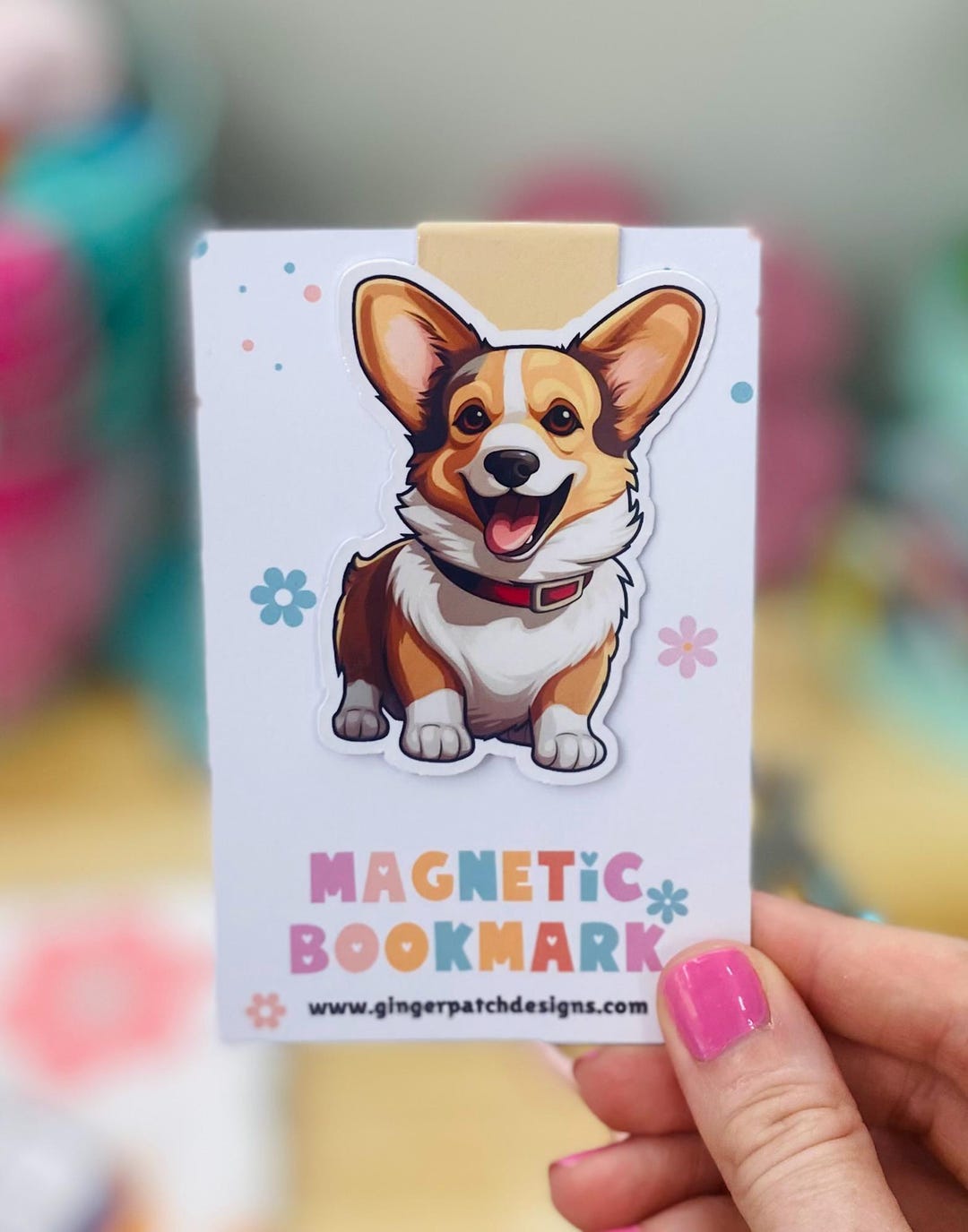 Cute Corgi Magnetic Bookmark, Smiling Corgi, Dog Bookmarks for Kids - Etsy