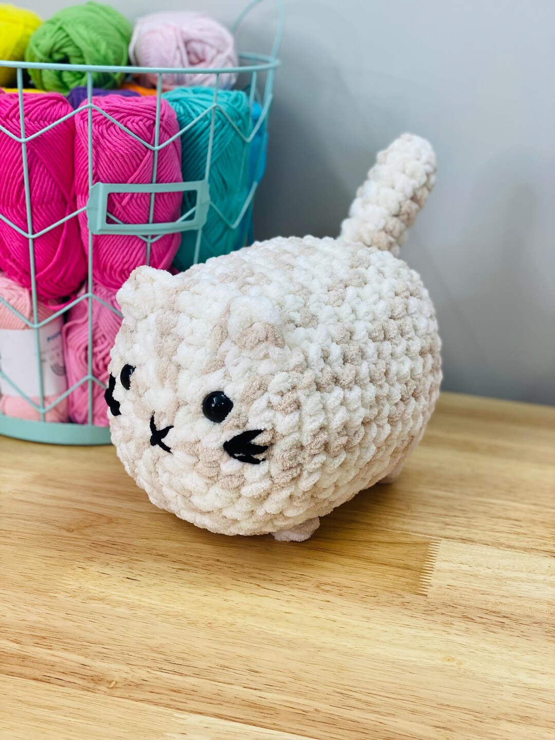 Chubby Cat Plushie, Loaf Kitty, Tan Cat, Loaf Cats, Crochet Cat Plushie ...