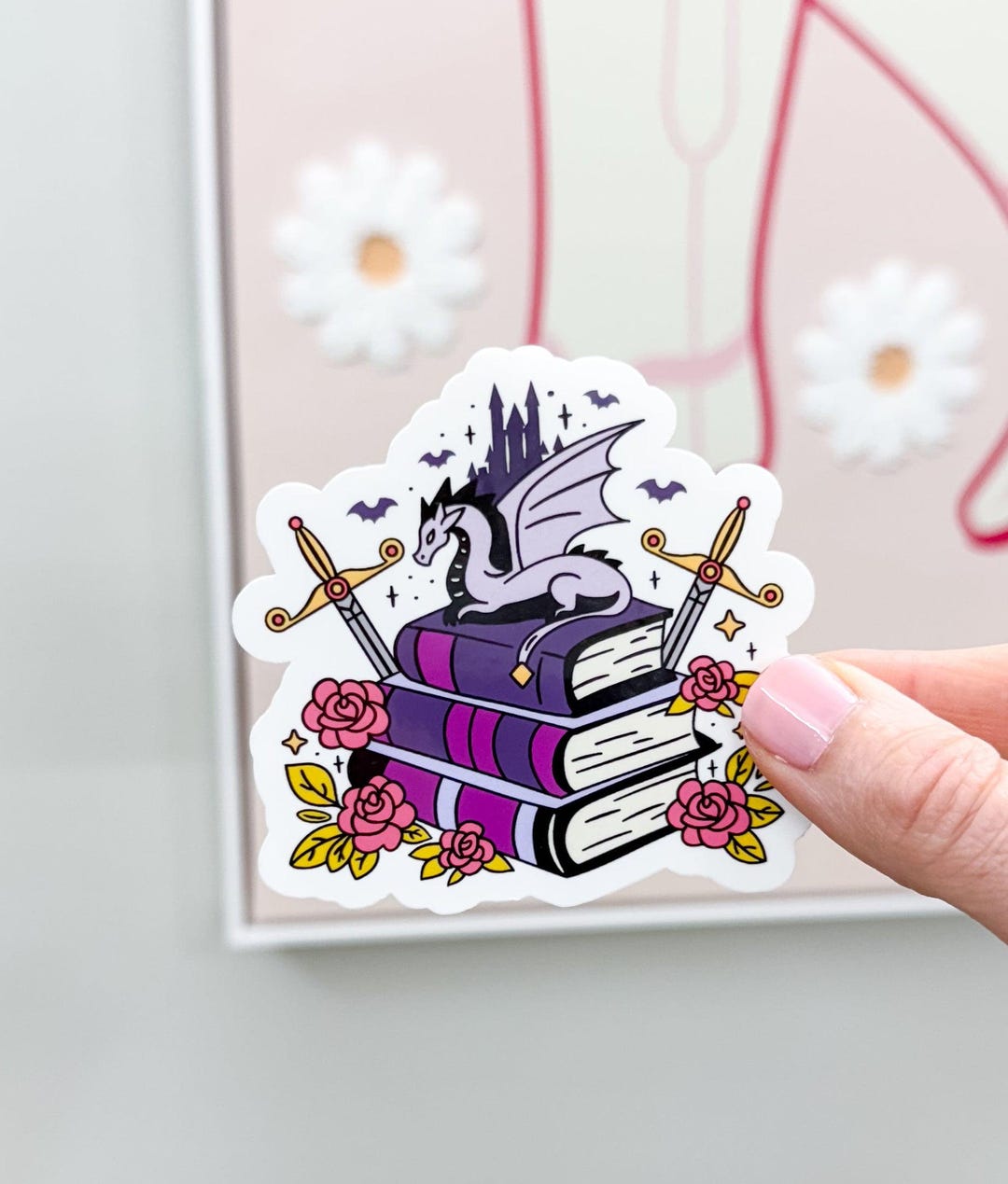 Fantasy Book Stack Sticker - Etsy