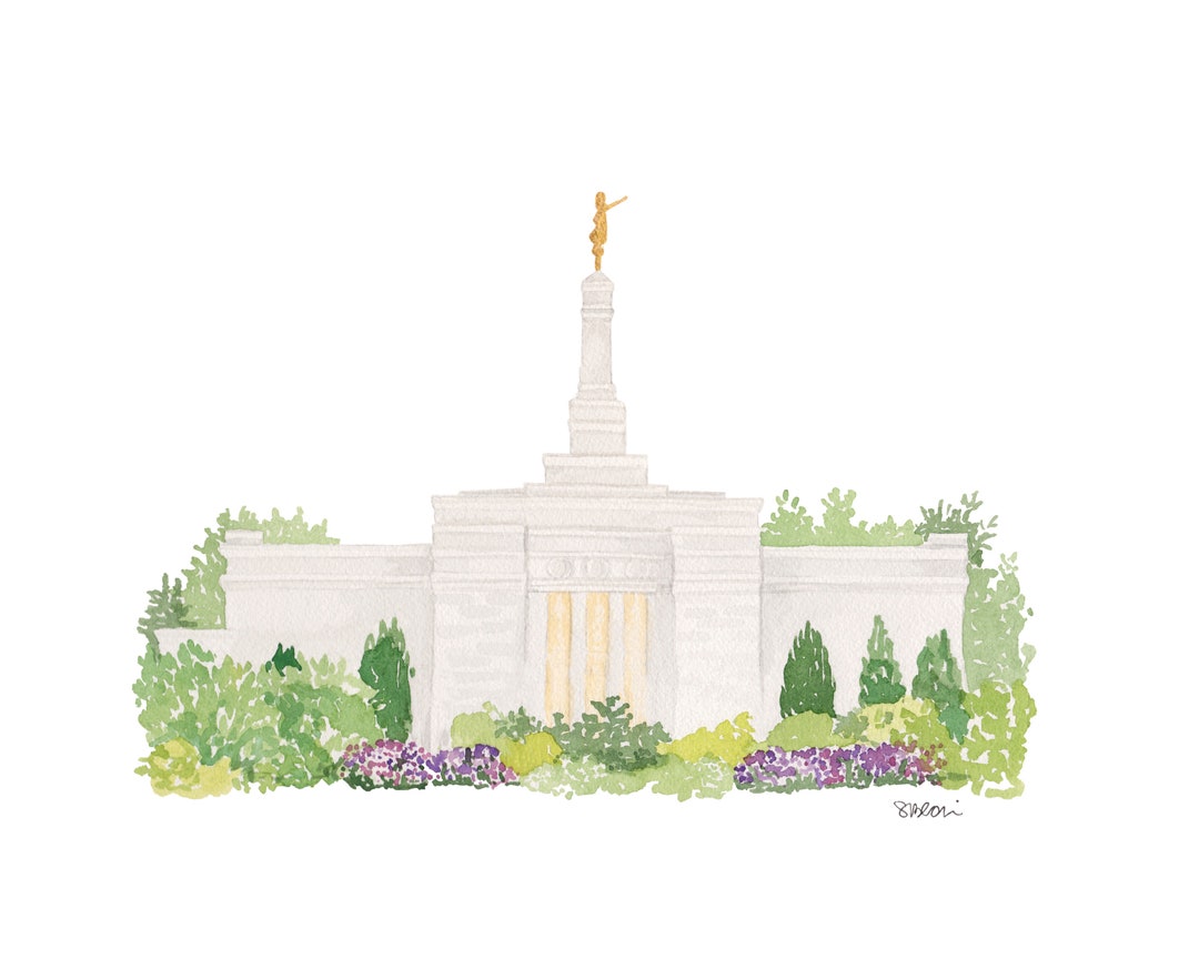 Nashville LDS Temple Watercolor Digital Download - Etsy