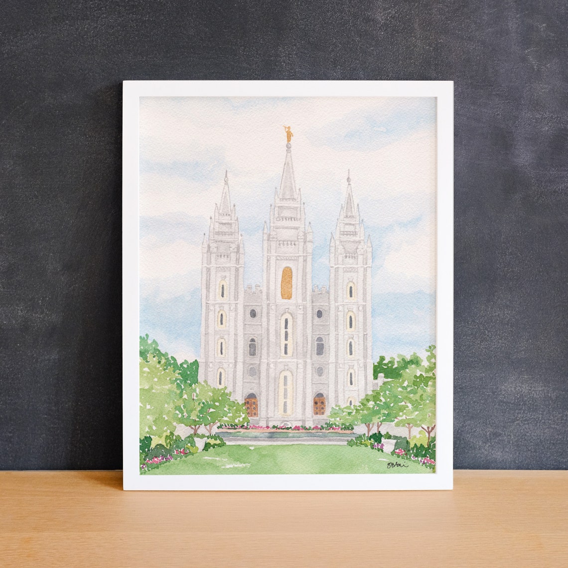 Salt Lake LDS Temple Watercolor Digital Download - Etsy