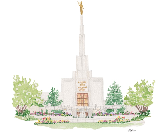 Denver Colorado LDS Temple Watercolor Digital Download - Etsy