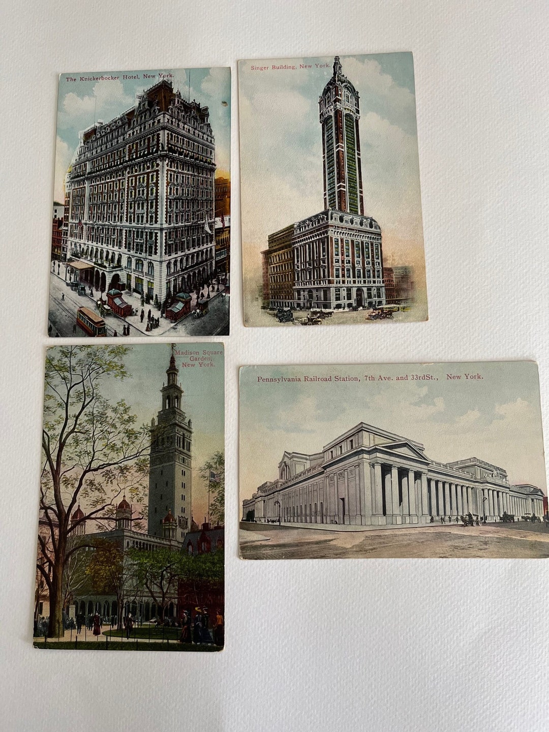 1910 Antique NEW YORK City Buildings - Lot of 4 Postcard ...