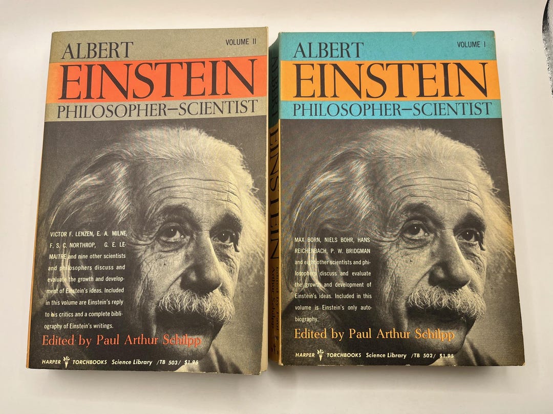 ALBERT EINSTEIN ~ Philosopher-scientist, Two Volume Set, 1959, Vintage ...