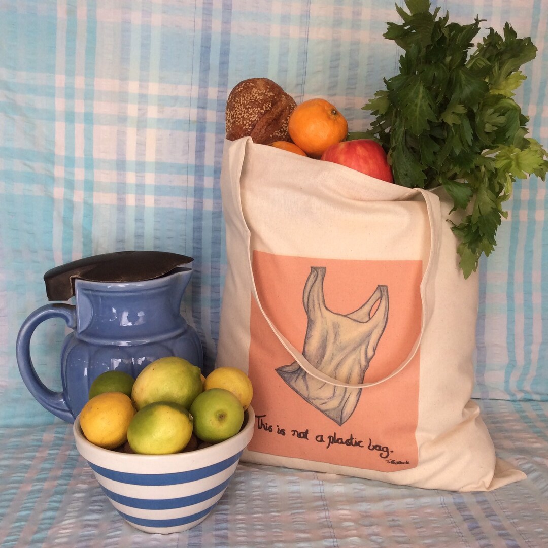 Rene Magritte This is Not a Plastic Bag Eco Shopping Bag - Etsy Australia
