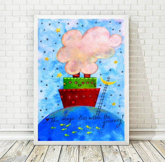 Nursery Printable Art Τhe Magic Lies Within The Journey | Etsy