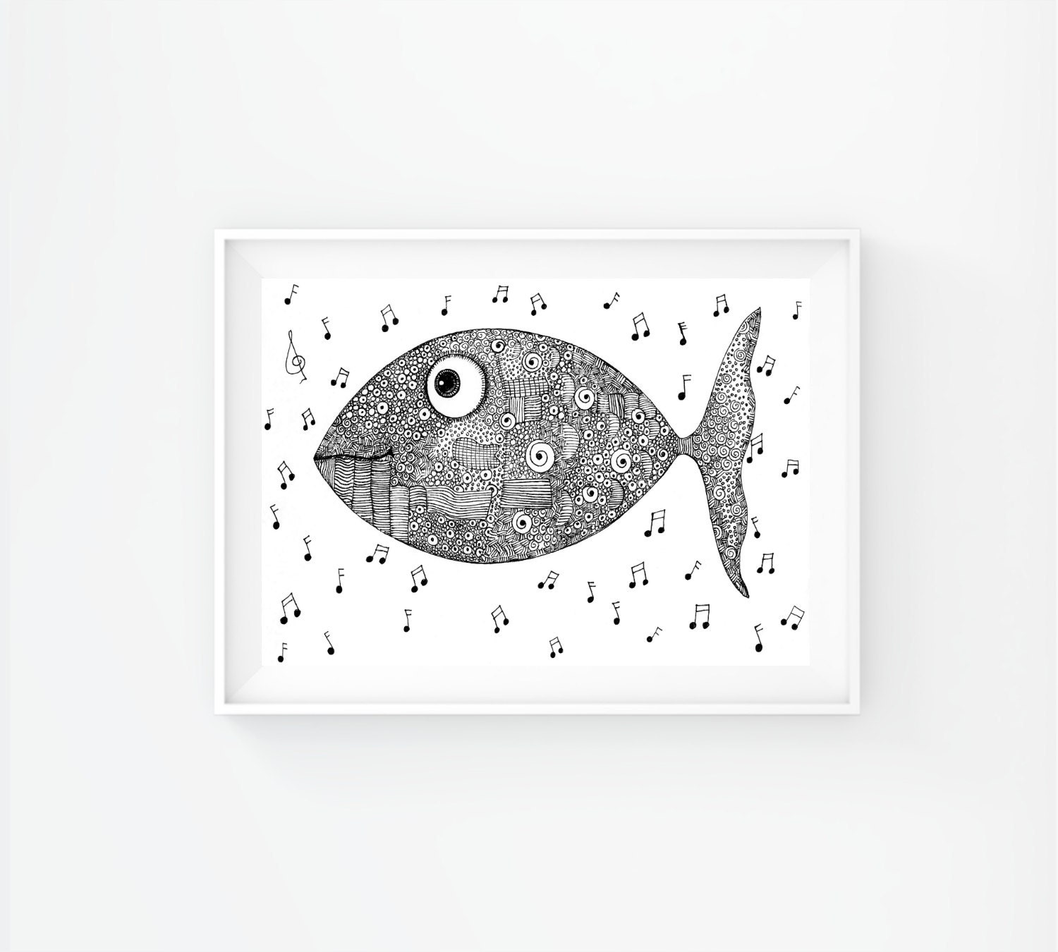 Fish in a Sea of Notes | INSTANT DOWNLOAD Print - Etsy