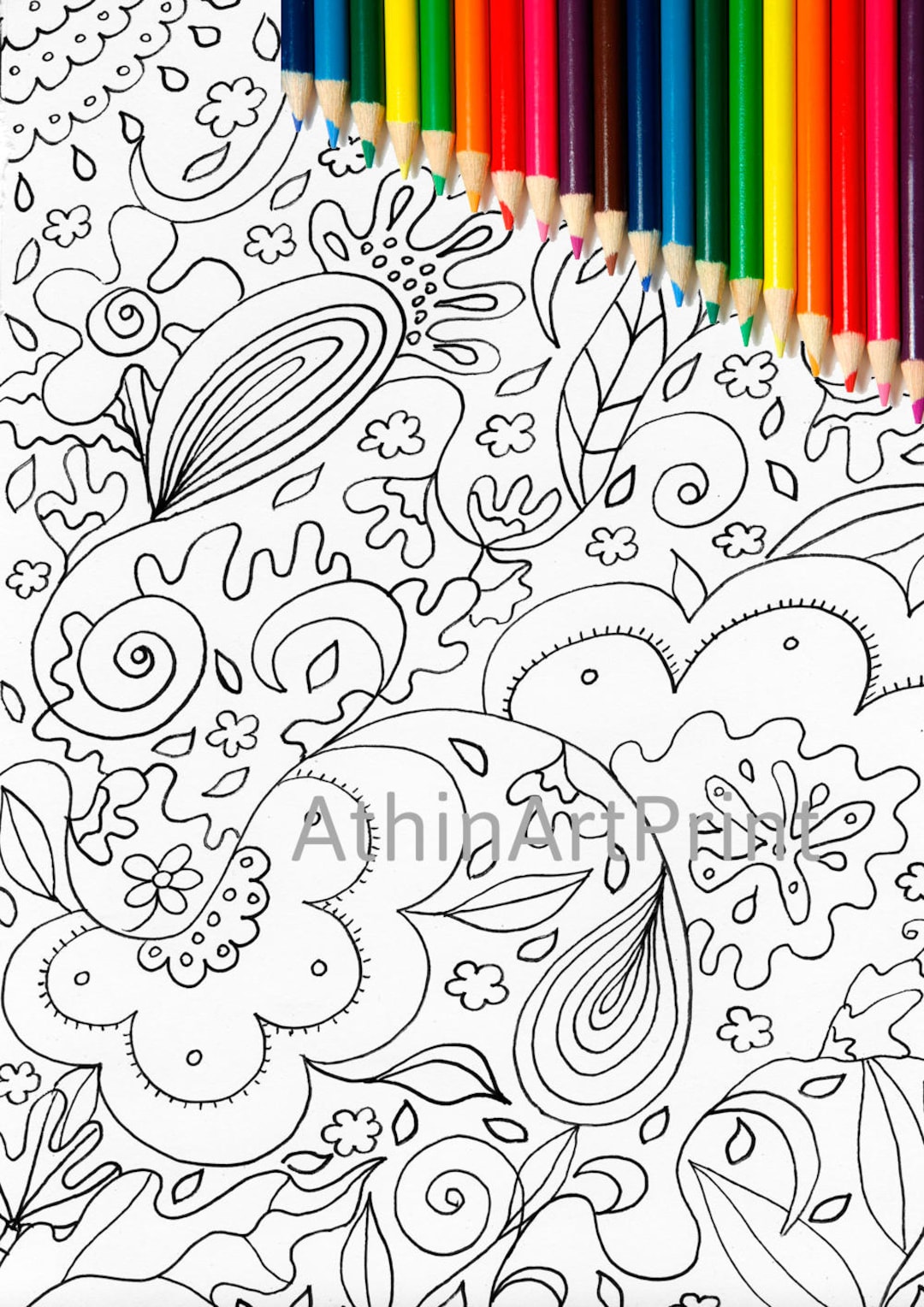 Coloring Pages, Printable Coloring Page, Nature Coloring Page, Coloring ...