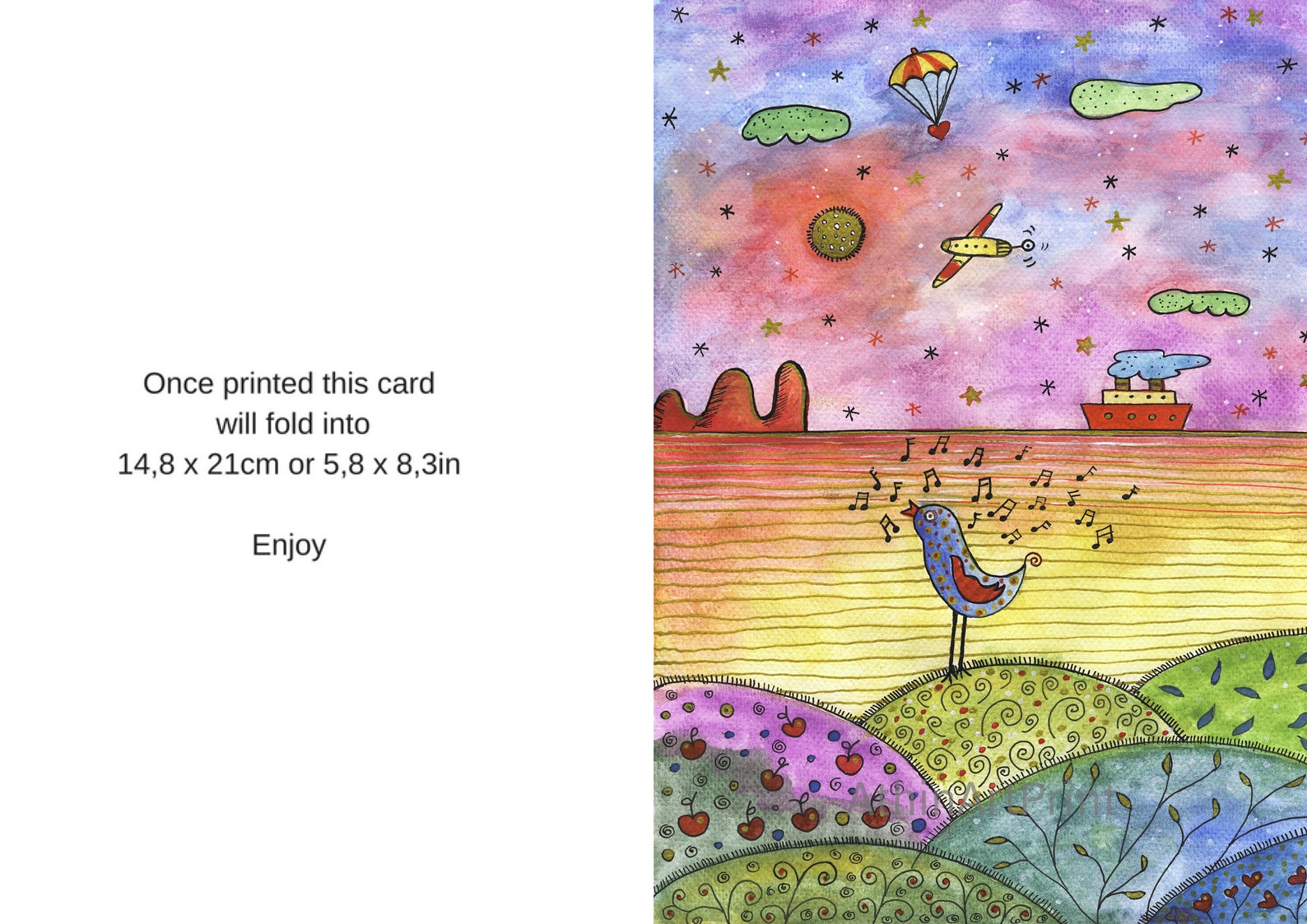 Happy Pastel Card for Any Occasion | Printable & INSTANT DOWNLOAD - Etsy