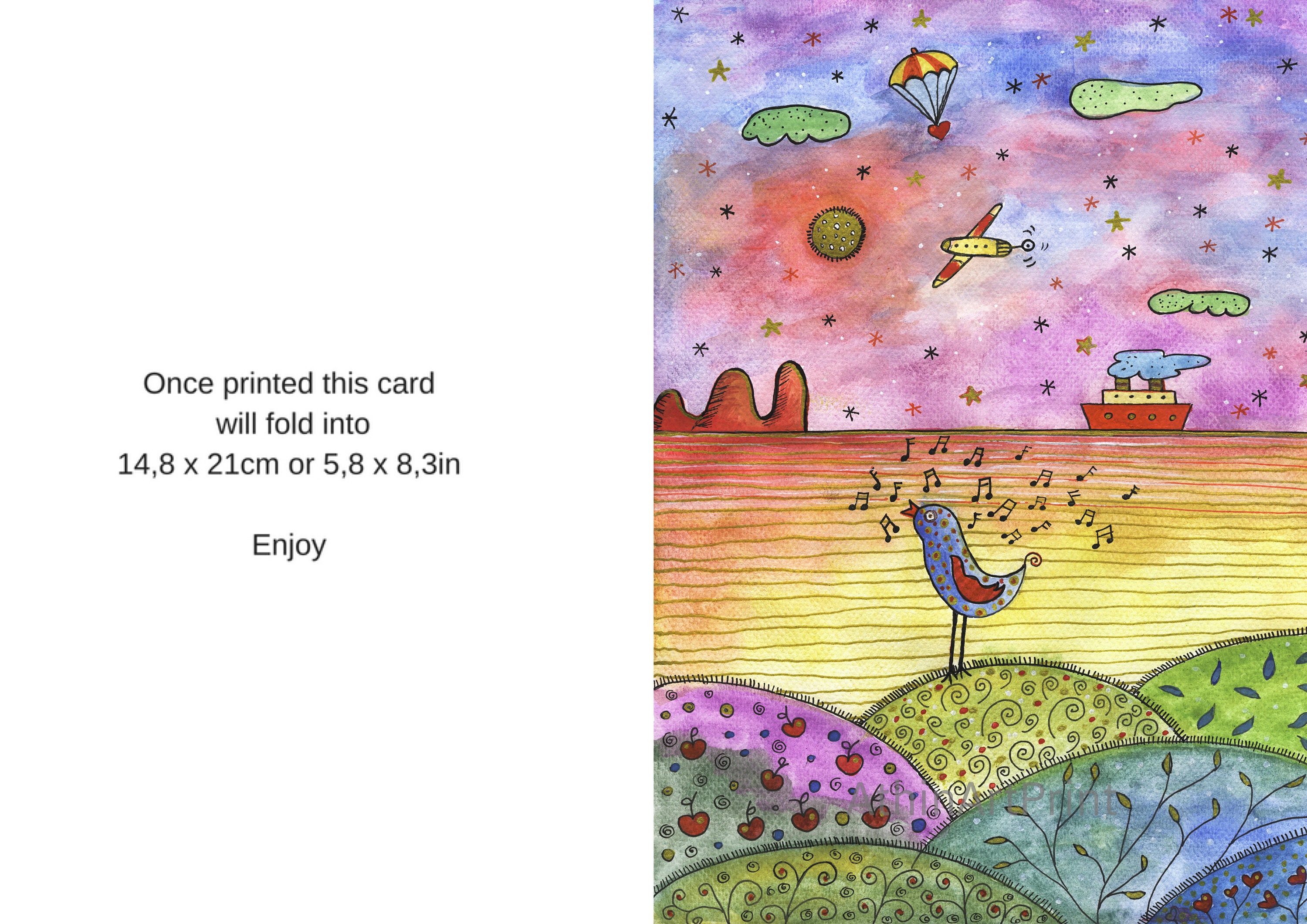 Happy Pastel Card for Any Occasion | Printable & INSTANT DOWNLOAD - Etsy