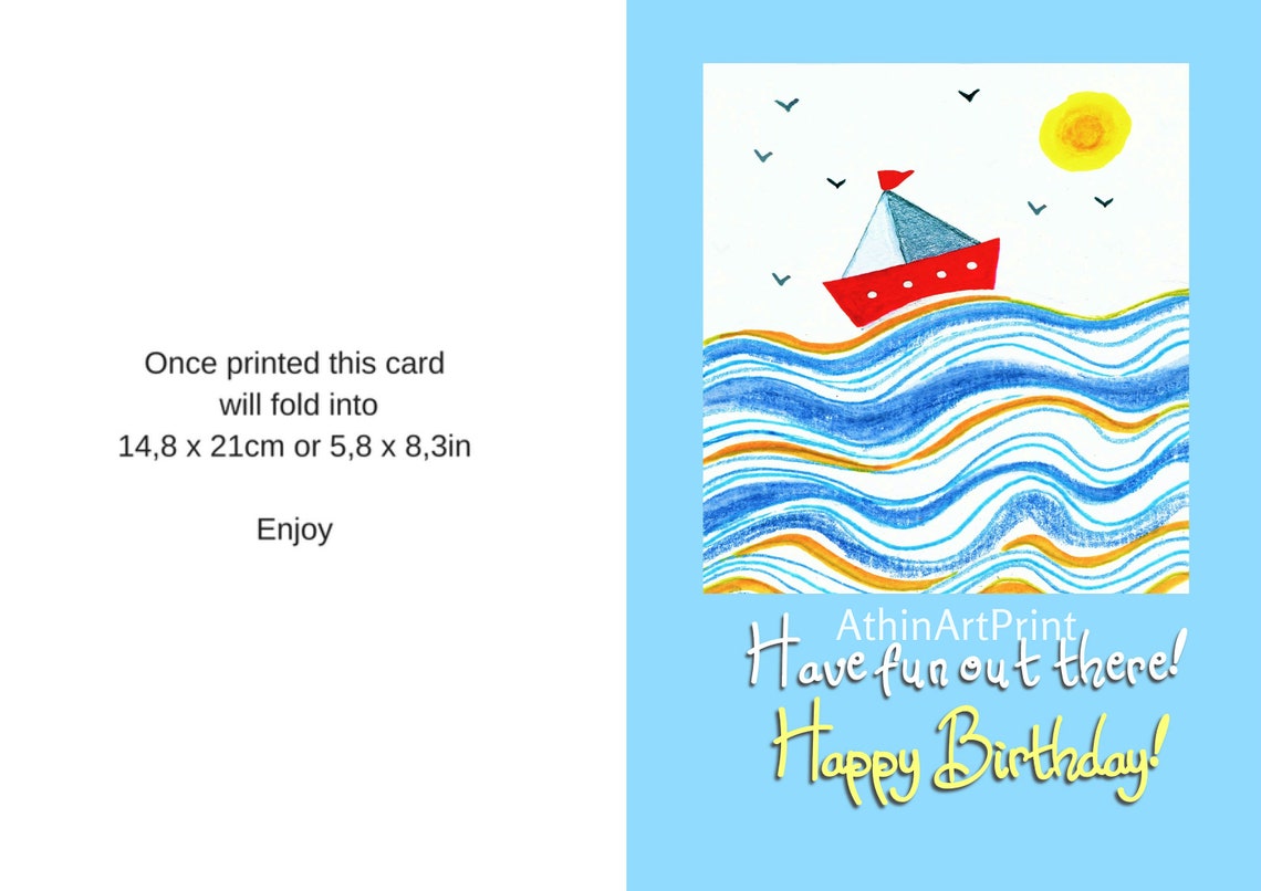 Have Fun Out There! | Happy Birthday Card | INSTANT DOWNLOAD - Etsy