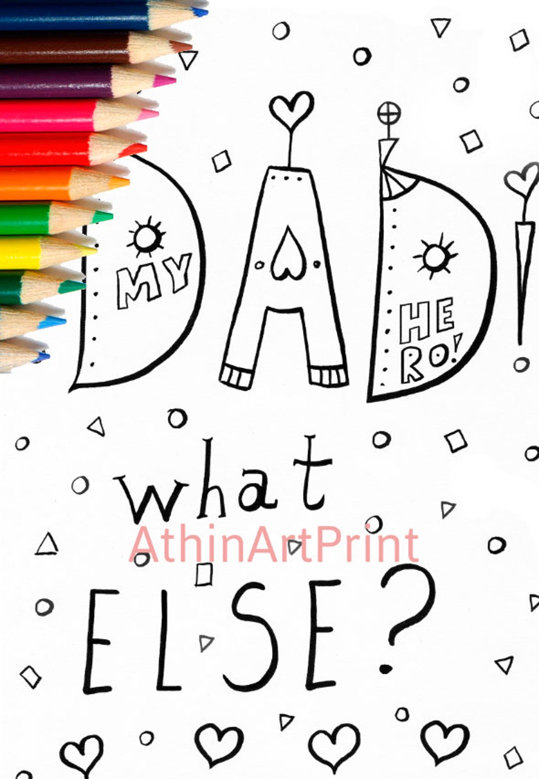 Coloring Page for Your Superhero Dad! | Father's Day Printable Coloring ...