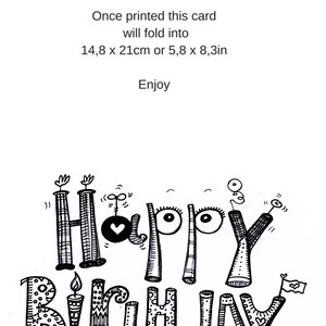 A Fun and Crazy Happy Birthday Card INSTANT DOWNLOAD - Etsy