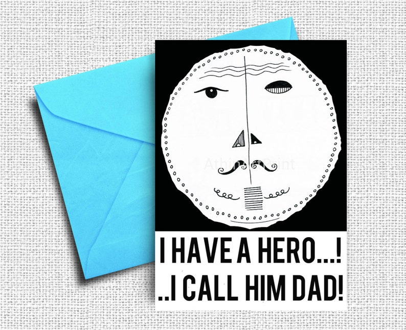 Printable Father's Day Card for Your Superhero Dad | INSTANT DOWNLOAD ...