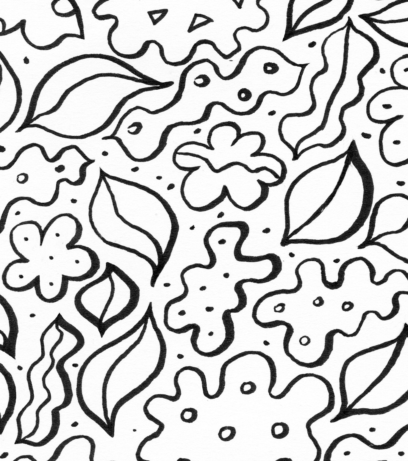 Botanical Coloring Page | Coloring Page for Adults & Kids | Printable ...