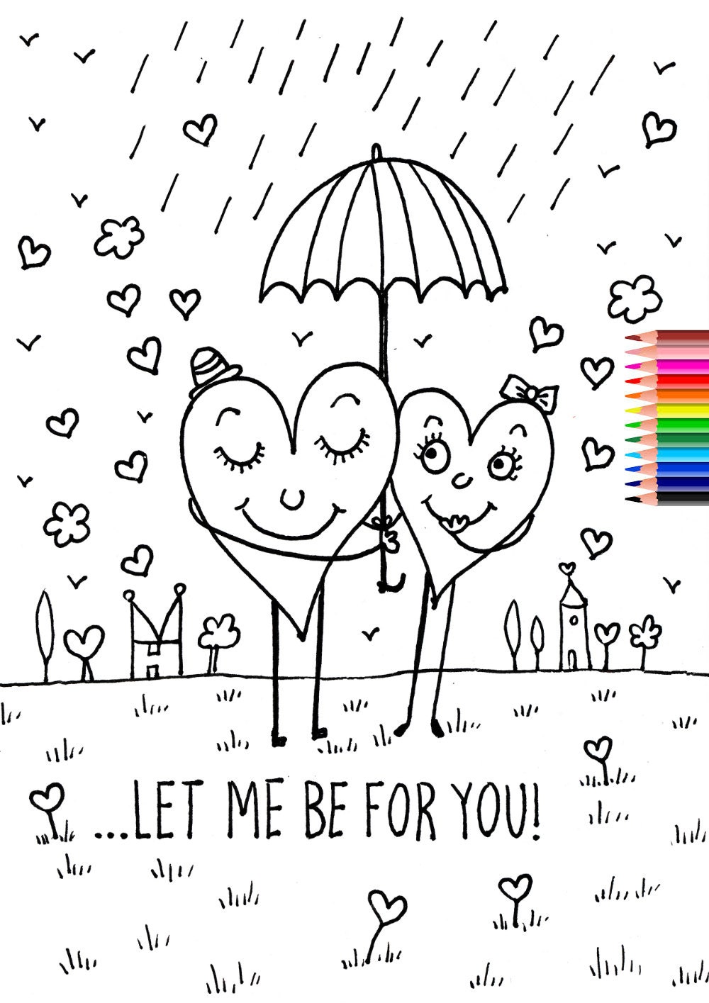 Here for You Printable Coloring Page | Adults/kids at Home Activity ...